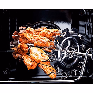 GEZICHTA BBQ Roaster Stainless Steel Roaster Rotisserie Skewers Needle Cage Oven Kebab Maker Grill