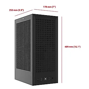 HYTE Revolt 3 Small Form Factor Premium ITX Computer Gaming Case with 700W Gold SFX Power Supply, Black