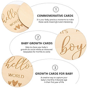 Abaodam 2Pcs Its a Boy Wooden Sign Hello World Sign Birth Announcement Wooden Sign for New Mom Hospital Photography Prop Boho Decorations