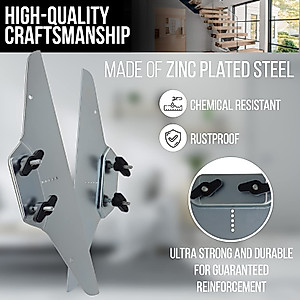 Professional Stair Tread Tool with Accurate Angle Measurement for DIY Template and Installation Layouts, Heavy-Duty Stringer, Riser, and Clamp Gages, Supports Shelving Installs