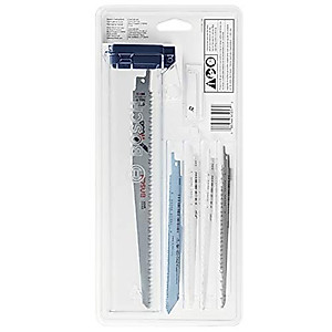 BOSCH RSAP8PK 8-Piece All-Purpose Reciprocating Saw Blade Assorted Set Ideal for Applications in Wood, Wood with Nails, Metal, Drywall, Plastic, PVC