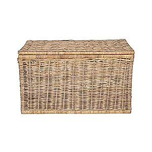 Kouboo Rattan Kobo Decorative Storage Trunk with Lid, Large