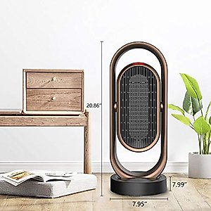 Fit Choice 1500W Oscillating Space Heater for Indoor Use, Fast Heating Within 2s with PTC Heating Tech, 3 Timers & 3 Heating Temperature with Remote Control for Office and Home