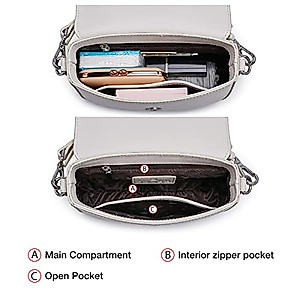 Split Cow Leather Crossbody Bag for Women Genuine Leather Shoulder Bag Ladies Fashion Bag Purse with Two Shoulder Straps Casual Underarm Bag