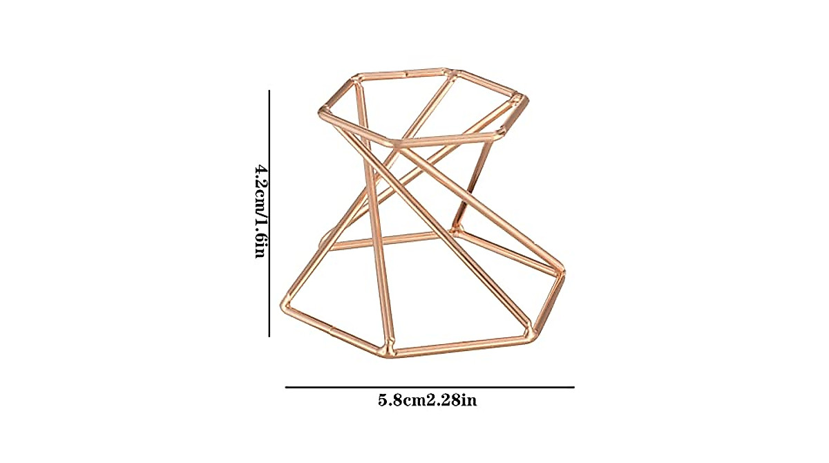 Hexagon Metal Display Stand for Quartz Balls - 3 PCS