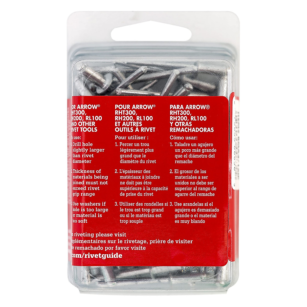Arrow Fastener RMA3/16IP Medium Aluminum 3/16-Inch Rivets, 50-Pack