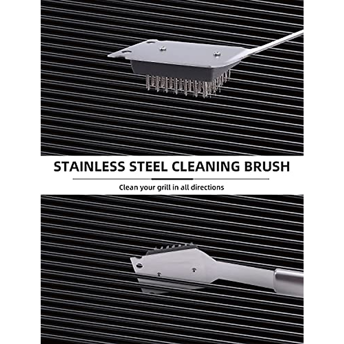 POLIGO Grill Tools Set,25Pcs Stainless Steel Grilling Accessories with Portable Case,Spatula, Tongs&Meat Knives and Fork for Dad Gifts,Professional BBQ Tools Set for Men Outdoor Camping/Backyard