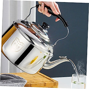 FELTECHELECTR 304 Stainless Steel Kettle Stoveto Water Kettle Loud Sound Tea Kettle Whistling Teapot Stainless Steel Teakettle Teapot Whistling Tea Pot Gooseneck Pot Household Products Cordless