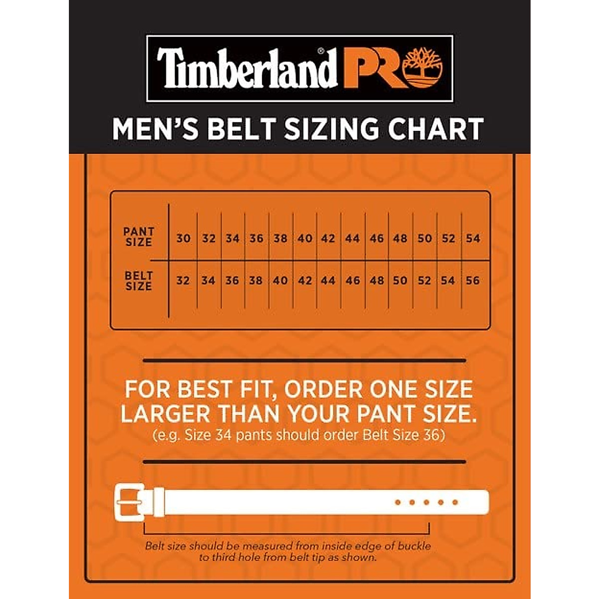 Timberland PRO Men's 40mm Workwear Work Leather Belt, Brown/Rivet, 38