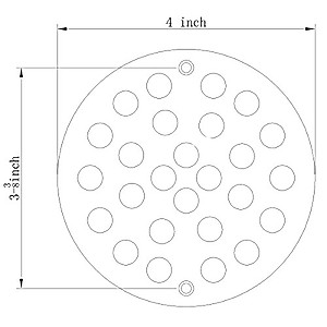 TRUSTMI 4 Inch Screw-in Shower Drain Cover Replacement Floor Strainer, Brushed Stainless