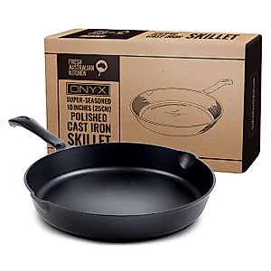 Fresh Australian Cast Iron Skillets - 12 Frying Pan, Non-stick Cast Iron Pan, Pre-seasoned Cast Iron Cookware for Camping, Indoor and Outdoor Uses