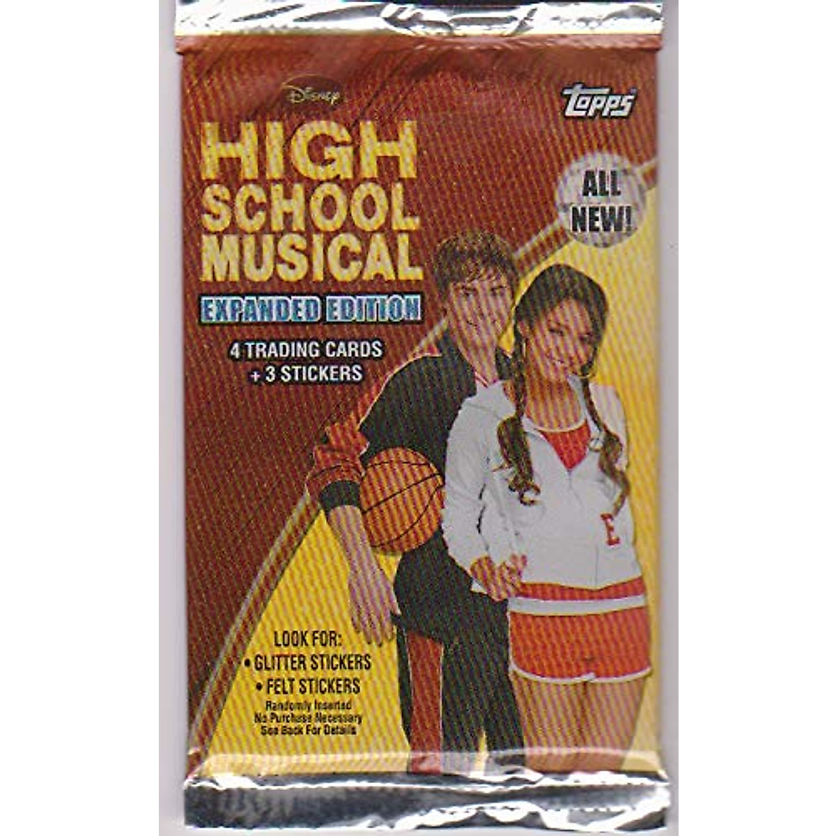 Topps High School Musical Expanded Edition Trading Card Pack (4 Cards/+3 Stickers) 2008