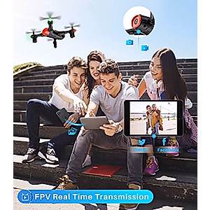 Syma X400 Mini Drone with Camera for Adults & Kids 720P Wifi FPV Quadcopter with App Control, Altitude Hold, 3D Flip, One Key Function, Headless Mode, 2 Batteries, Easy to Fly for Beginners