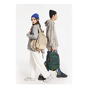 DORIS&JACKY UNISEX Campus Backpack Large Capacity Travel Casual Daypack For Women(Green)