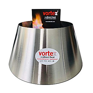 Large BBQ Vortex™ (in) Direct Cooking Charcoal Grill Accessory Cone for BGE XL Jumbo Joe UDS 55 gal - Original - USA Made -Genuine Large Size