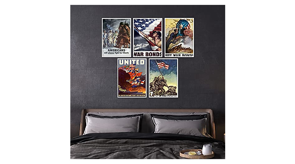 WW2 Propaganda Posters Set of 5 - Vintage Wall Art for Collectors