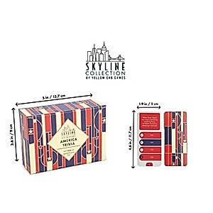 Yellow Cab Games - America Trivia, 140 Question Cards - Game Night Entertainment for Families & Friends, 2+ Players - Test Your Knowledge with Our Unique Skyline Collection Trivia Sets