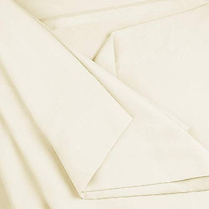 4-Piece BedSheets Set-800 Thread Count-100% Cotton Bedding Set for Full Size Bed-Long Staple Cotton Soft Sateen Weave, Fits Upto 15'' Deep Pockets Fitted Sheet-Cream