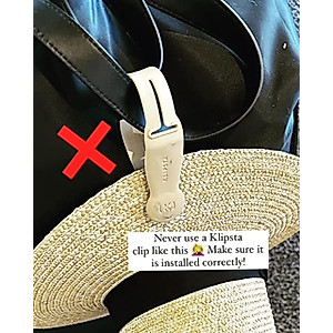 KLIPSTA Hat Clip - Magnetic Hat Holder for Traveling Bags, Backpacks, Purses, Totes and More, Hands Free Bag Accessory (Black)