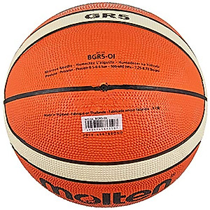 Molten Unisex Adult Basketball Ball BGR5-OI Basketball Balls - Orange/Ivory, 5