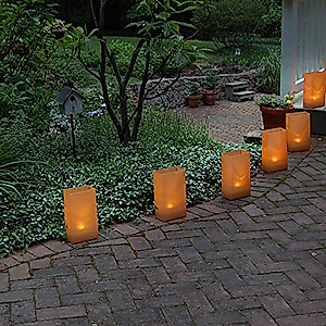 Lumabase Electric LED Luminaria Kit, Tan - Set of 6