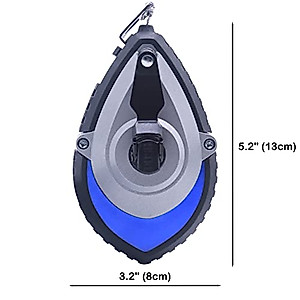 ARTCOLO Chalk Reel kit - Six Gear Quick Retrieval Chalk Lines,100ft Line Included in Chalk Box,4oz Red Chalk Powder,Wire Box is Made of Aluminum