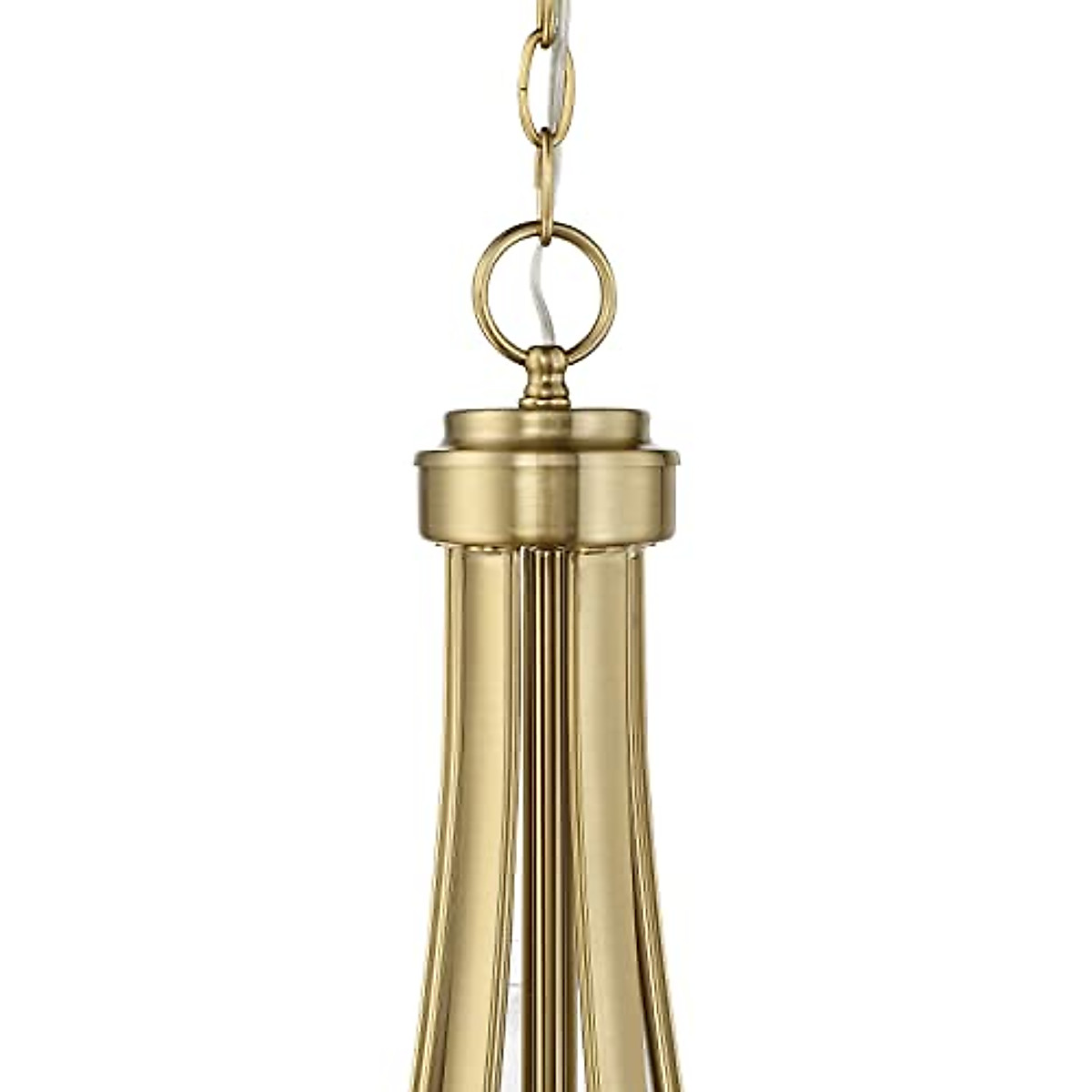 Craftmade 50525-BNK Bolden Clear Seeded Glass Shade Chandelier, 5-Light 500 Watts, Brushed Polished Nickel