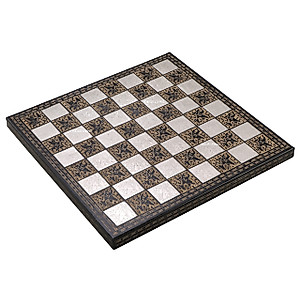 Luxury & Decorative Premium Chess Board Game Set | 10 x 10 Inches | Black & Silver | Collectible & Handmade Chess Set for Professionals & Adult for Tournament/for Gifting by INDUS LIVING
