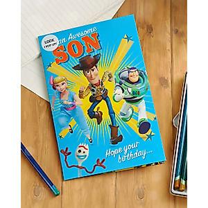 Son Birthday Card - Birthday Card for Son - Kids Birthday Card - Toy Story 4 Card - Disney Birthday Card - Giftcard for Kids - Toy Story Birthday Gifts