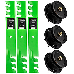 8TEN Spindle Toothed Blade Kit for Toro 52 inch Cut Deck Z Master Z149 Z150 Z153 Zero Turn Mower 100-3976