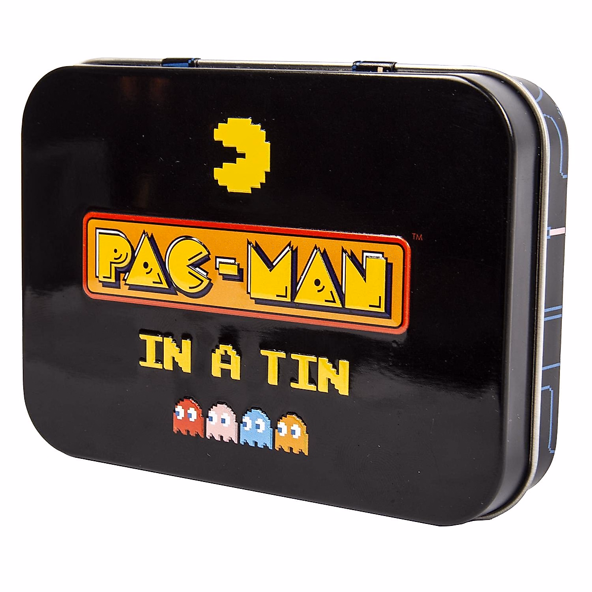 PAC-Man Arcade Game in a Tin. Full Colour 8-bit Game with Original Sounds & Graphics. Classic PAC-Man Gameplay. Includes 2.4” Screen. Officially Licensed PAC-Man Merchandise.