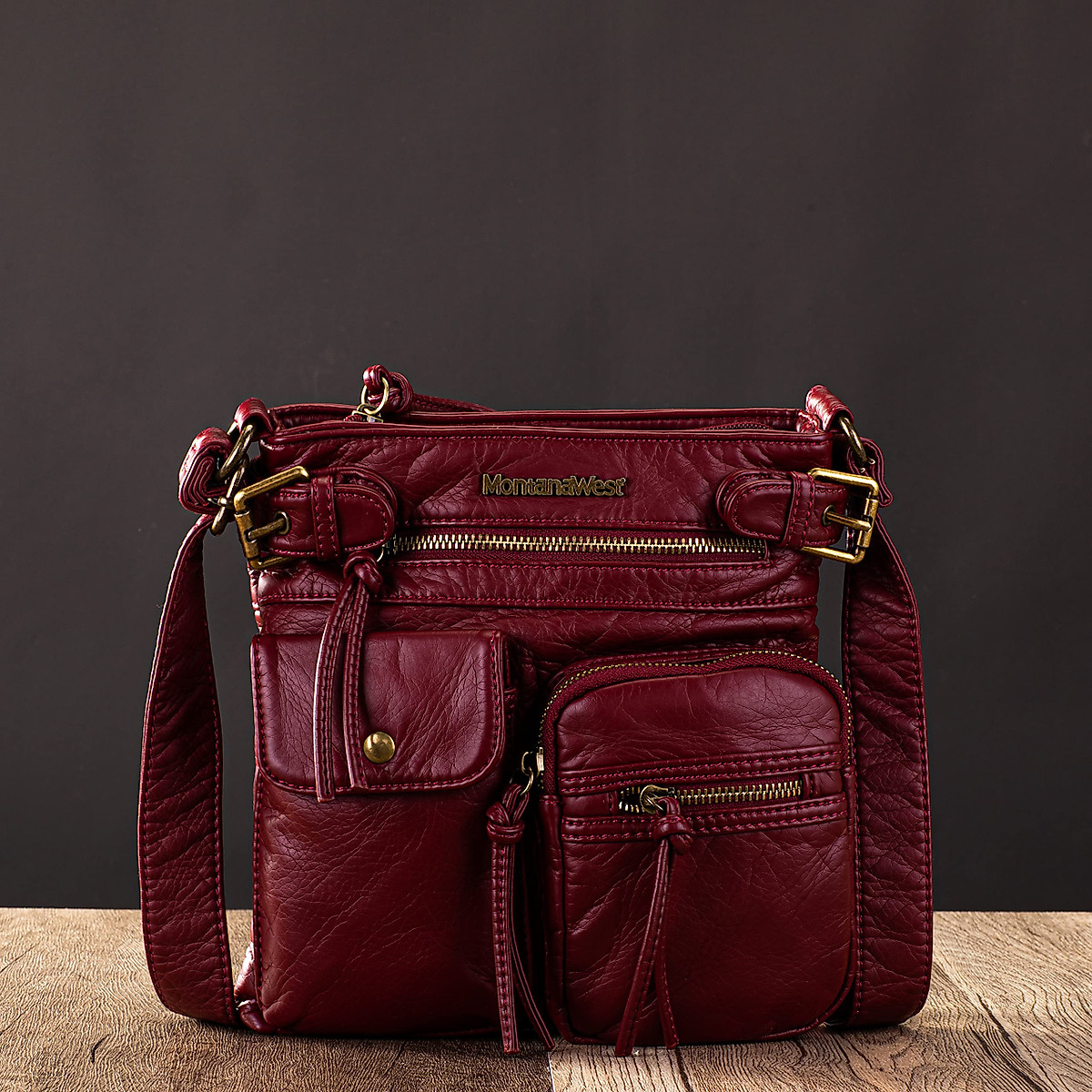 Montana West Crossbody Bags for Women Shoulder Purse and handbags Medium Multi Pocket Travel Bag,MWC-046BDY