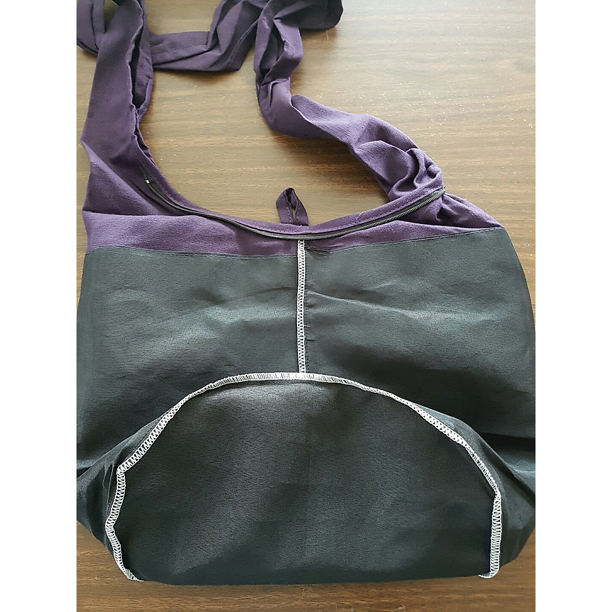 BTP! Thai Monk Buddha Cotton Sling Crossbody Messenger Bag Shlouder Purse Hippie Hobo Medium (Eggplant M5)