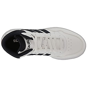 adidas Adult Hoops 3.0 Mid White/Legend Ink/Vivid Red 8