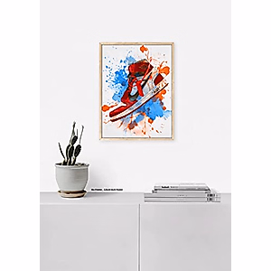 Hypebeast Red Sneaker Poster – (12x16 Inch) Unframed – AJ Wall art, Hypebeast Room Decor, Michael Jordan Poster, Sneaker Air Gym Shoes Shoebox Collection Aesthetic Cool Poster for Teen Boys Guys Men Room Dorm Bedroom Wall Decor by LIYA Design Prints