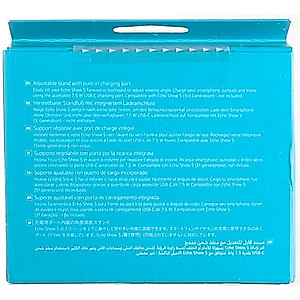 Echo Show 5 (3rd Gen) Adjustable Stand with USB-C Charging Port | Cloud Blue