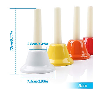 HandBells, 8 Note Hand Bells Colorful Musical Bells for Toddlers Children Kids Adults School Church Classroom Wedding, by Vangoa