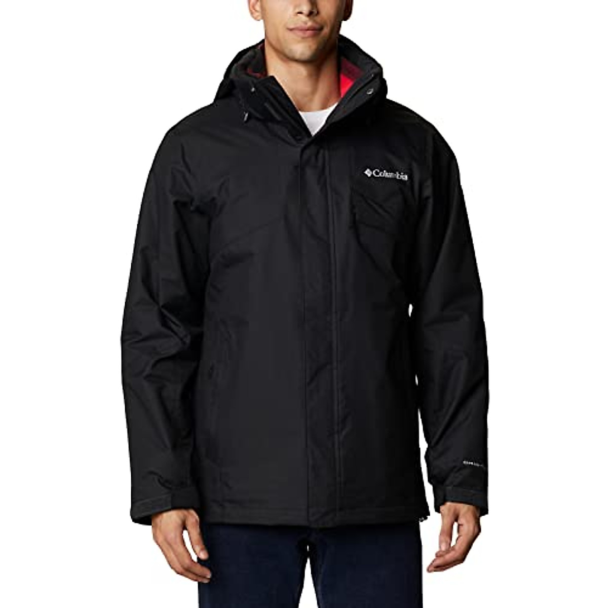 Columbia Men's Bugaboo II Fleece Interchange Jacket, Black/Red, X-Large