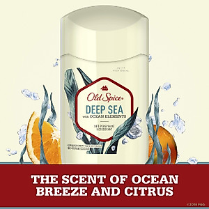 Old Spice Invisible Solid Antiperspirant Deodorant for Men, Deep Sea with Ocean Elements Scent, 2.6 Fluid Ounce (Pack of 12)
