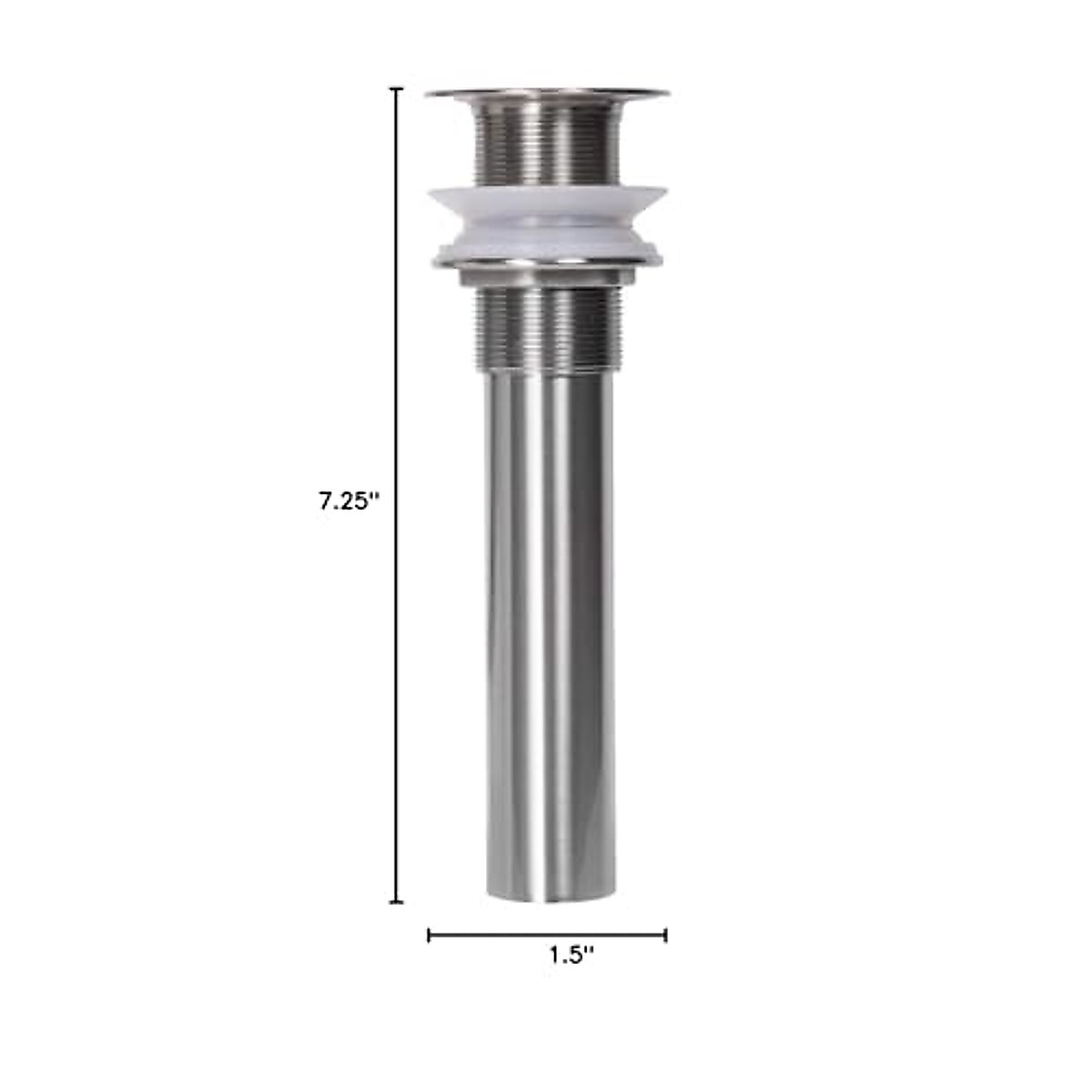 1.5 inch Grid Drain with No Overflow, Brushed Nickel Finish