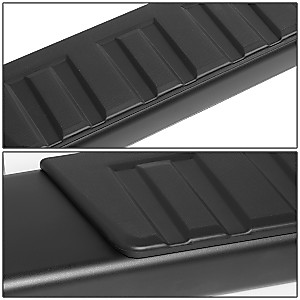 Auto Dynasty 6.7 Inches Running Boards Compatible with 2007-2019 Silverado Sierra 1500 2500HD 3500HD Crew Cab, Aluminum Black Powdered Side Steps, Nerf Bars