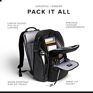 TUMI Men's Search Backpack, Black, One Size