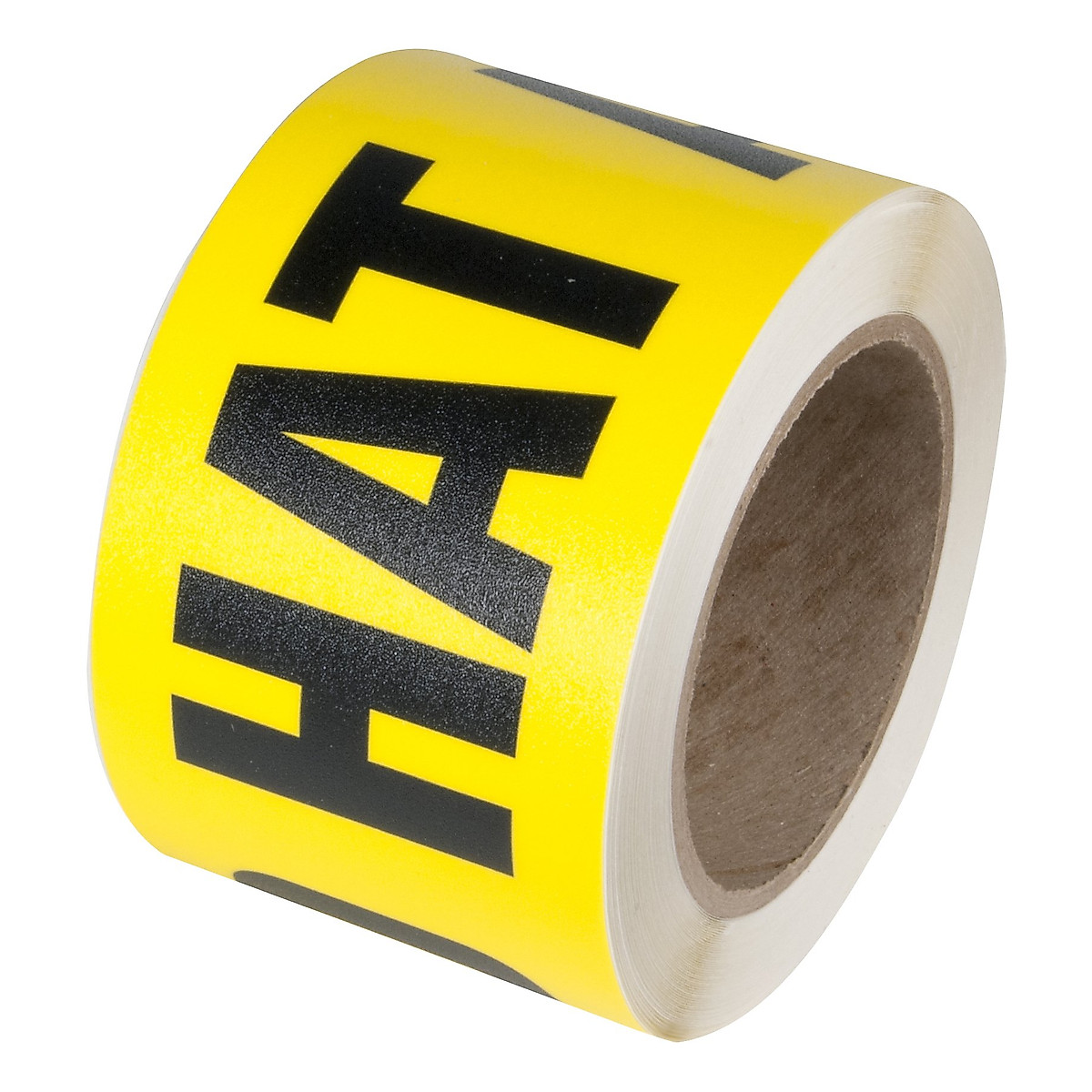 INCOM Manufacturing: Worded Floor Marking Tape, 3" x 54', "HART HAT AREA"