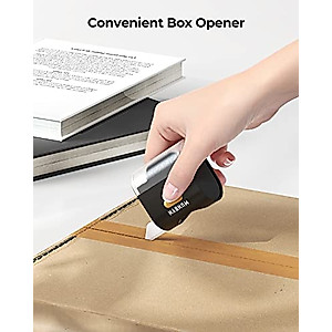 MUNBYN Identity Theft Protection Roller Stamp with a Box Opener, Shipping Label Printer