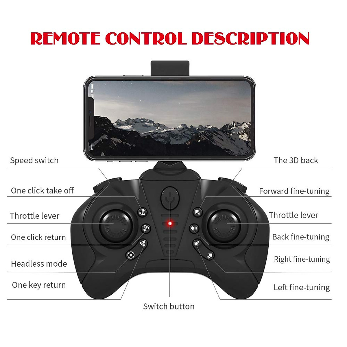 Super Small Mini Drones with Camera for Adults 4K Drones for Kids Beginners Toy Quadcopter with APP FPV Video, Altitude Hold, Headless Mode, Trajectory Flight (Gray, 1 Battey&1080P WiFi Camera)