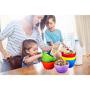 Bruntmor 8 oz Porcelain Bowls Set of 6 - for Ice Cream, Dessert, Soup, Small Side Dishes, Salad, Cereal, Rice - Microwave, Dishwasher and Oven Safe - Gradient Colors