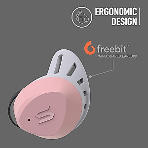 Soul S-FIT True Wireless Earbuds - Waterproof, Shock-Resistant Earphones with Customizable Fit, Bluetooth 5.0, Transparency Mode, and Long Battery Life for Running, Gym, and Outdoor Activities (Pink)