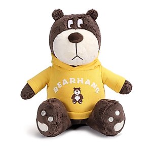 Wpond 10.6" Plush Toy, Super Soft Cuddly Plush Animal Bear Toys with Cute Costum, Birthday Christmas Valentine New Year's Gifts for Boys Girls Ladies Yellow