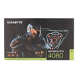 GIGABYTE GeForce RTX 4080 GAMING OC 16GB Graphics Card - 16GB DDR6X, 192bit, PCI-E 4.0, Core 2535Mhz, RGB, Anti-sag bracket, DP 1.4, HDMI 2.1a, NVIDIA DLSS 3, GV-N4080GAMING OC-16GD