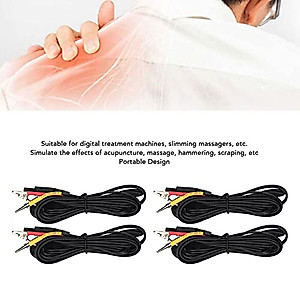 Kadimendium TENS Electrode Wire, Clip Electrode Test Cord Wide Applicability Potable Size Simulated Massage for Digital Therapeutic Machine for Slimming Massager